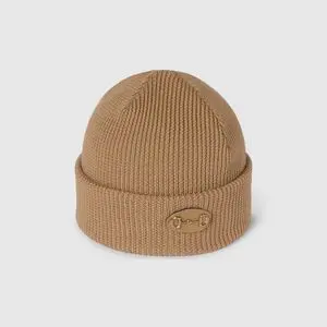 Gucci Wool Hat With Horsebit Detail - Beige