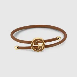 Gucci Bracelet With Round Interlocking G - Enamel