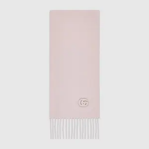 Gucci Cashmere Scarf With Patch Cashmere - Pink