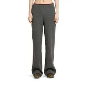 Gucci Soft Rib Felted Wool Pants - Grey