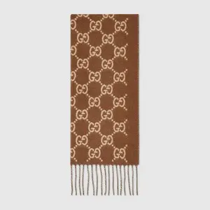 Gucci Gg Cashmere Scarf Cashmere - Beige