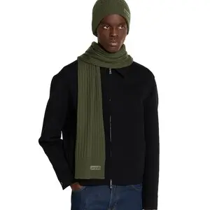 Gucci Knit Wool Scarf With Logo Wool