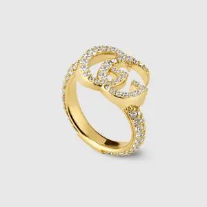 Gucci Gg Marmont Crystal Ring