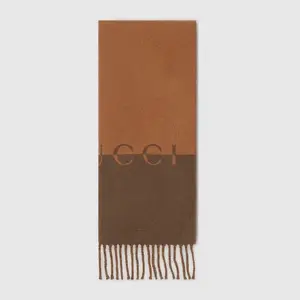 Gucci Wool Cashmere Scarf Cashmere - Brown