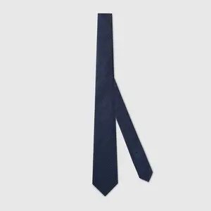 Gucci Interlocking G Silk Jacquard Tie - Blue