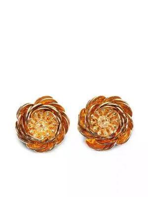 Carolina Herrera Flower Earrings - Gold