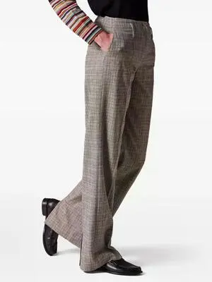 Paul Smith Plaid Wide Leg Trousers
