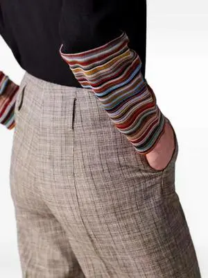 Paul Smith Plaid Wide Leg Trousers