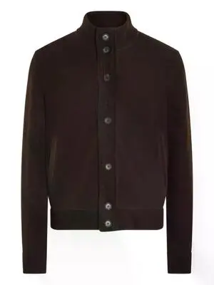 Zegna Button-fastening Panelled Cardigan - Brown