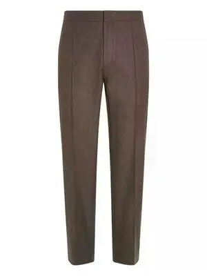 Zegna Elasticated-waistband Trousers - Brown