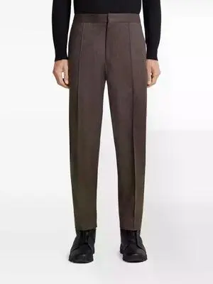 Zegna Elasticated-waistband Trousers - Brown