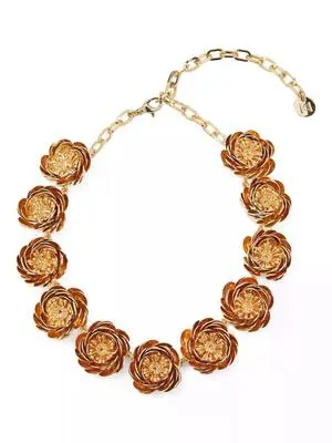 Carolina Herrera Flower-embellished Chain Necklace - Gold