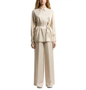Peserico Belted Long Sleeve Blouse