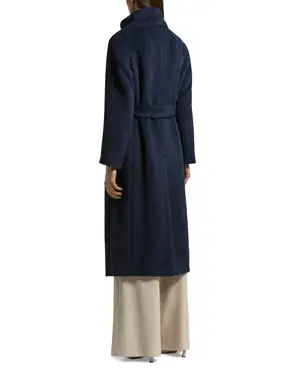 Peserico Long Stand Collar Belted Coat