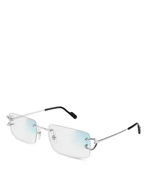 CARTIER Rectangle Photochromic Sunglasses, 56mm - Silver