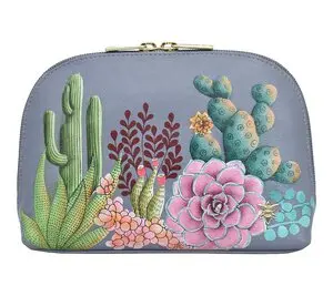 ANUSCHKA Anushcka Painted Leather Large Cosmetic Pouch - One-color