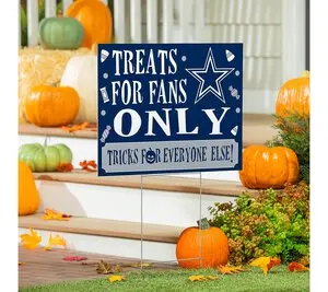 EVERGREEN Nfl Team 'halloween Treats For Fans' Rd Sign - One-color