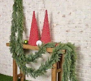 WICKER PARK As Is Set Of 2- 12' Oversized Cedar Garlands - One-color