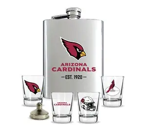 MOJO LICENSING Nfl Flask Set 1 Flask And 4 Sh Ot Glasses - One-color