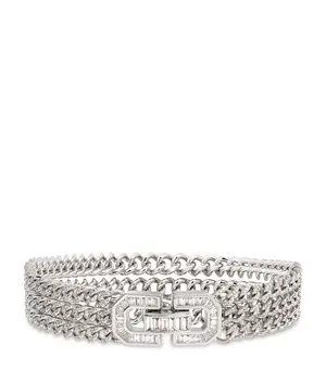 Shay Gold And Diamond Link Deco Bracelet - White