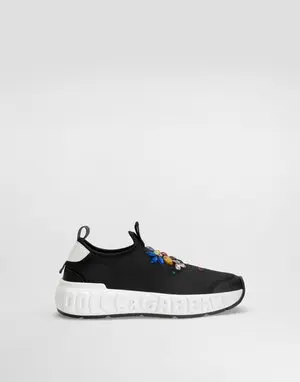 Dolce & Gabbana Embroidered Sneakers - Black