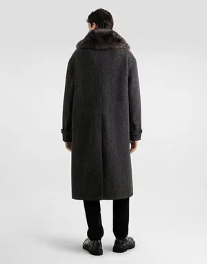 Dolce & Gabbana Wool Chevron Coat
