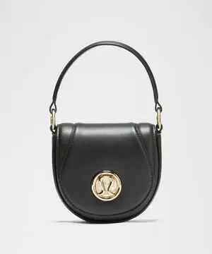 Lululemon Leather Alternative Mini Crossbody Bag - Black/gold