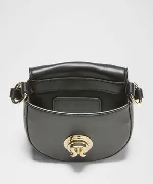 Lululemon Leather Alternative Mini Crossbody Bag - Black/gold