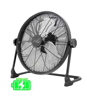 VIE AIR 16 Inch Rechargeable Indoor/outdoor Floor Fan - Black
