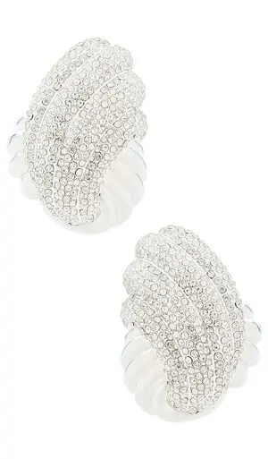 Retrofete Leanne Earrings - Silver & Pave