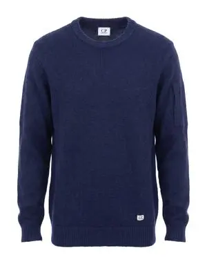 C.P. COMPANY Knitted Sweater With Zipper Pocket - Navy