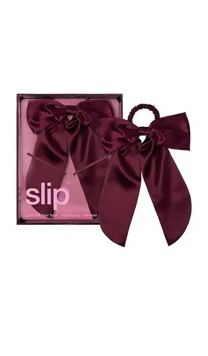 Slip Hair Bow - Crimson