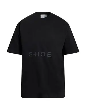 SHOE T-shirt Size Cotton, Polyester - Black