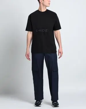 SHOE T-shirt Size Cotton, Polyester - Black