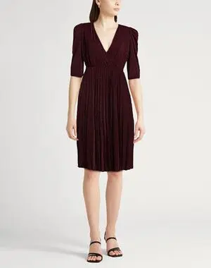 Liu Jo Pleated Metallic Midi Dress