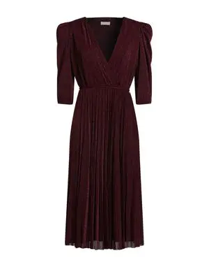 Liu Jo Pleated Metallic Midi Dress