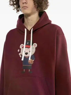 CHOCOOLATE Bear-print Hoodie - Red
