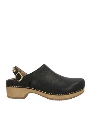 Dansko Leather Clogs With Studs And Buckle Black