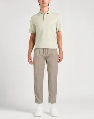 BERNA Tapered Twill Pants - Beige