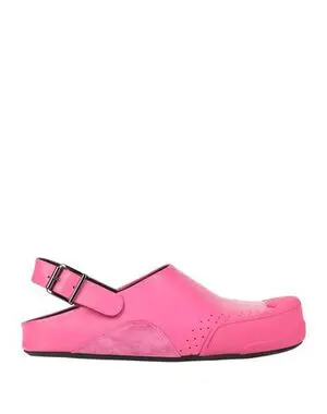 Marni Leather Mules Magenta
