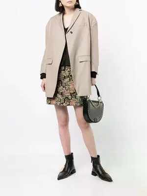 Rokh Single-breasted Asymmetric Blazer - Brown