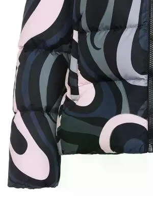 Emilio Pucci Marmo-print Down Jacket - Black