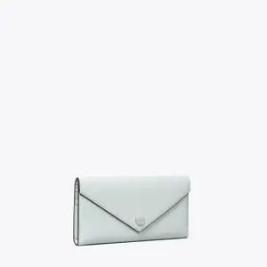 Tory Burch Pebbled Envelope Wallet - Sea