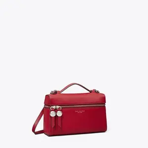 Tory Burch Slim Romy Top Handle Bag - Tory Red