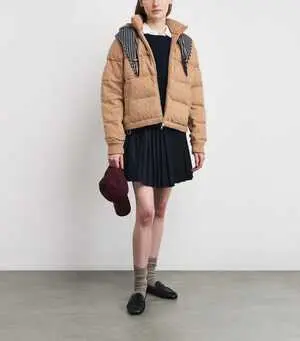 Polo Ralph Lauren Wool-cashmere Cable-knit Puffer Jacket