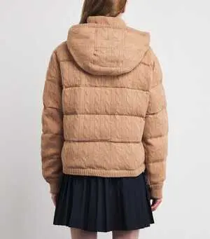 Polo Ralph Lauren Wool-cashmere Cable-knit Puffer Jacket