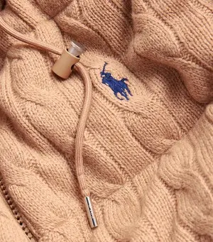 Polo Ralph Lauren Wool-cashmere Cable-knit Puffer Jacket