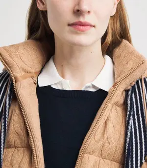 Polo Ralph Lauren Wool-cashmere Cable-knit Puffer Jacket