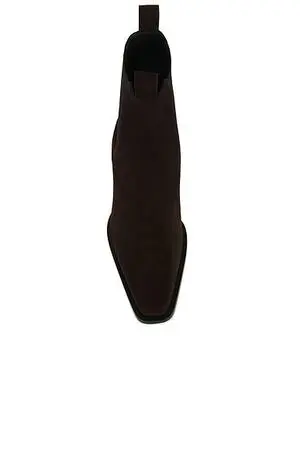TOTEME Suede Chelsea Boots - Bark