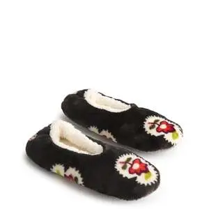 VERA BRADLEY Fleece Slipper Socks - Black
